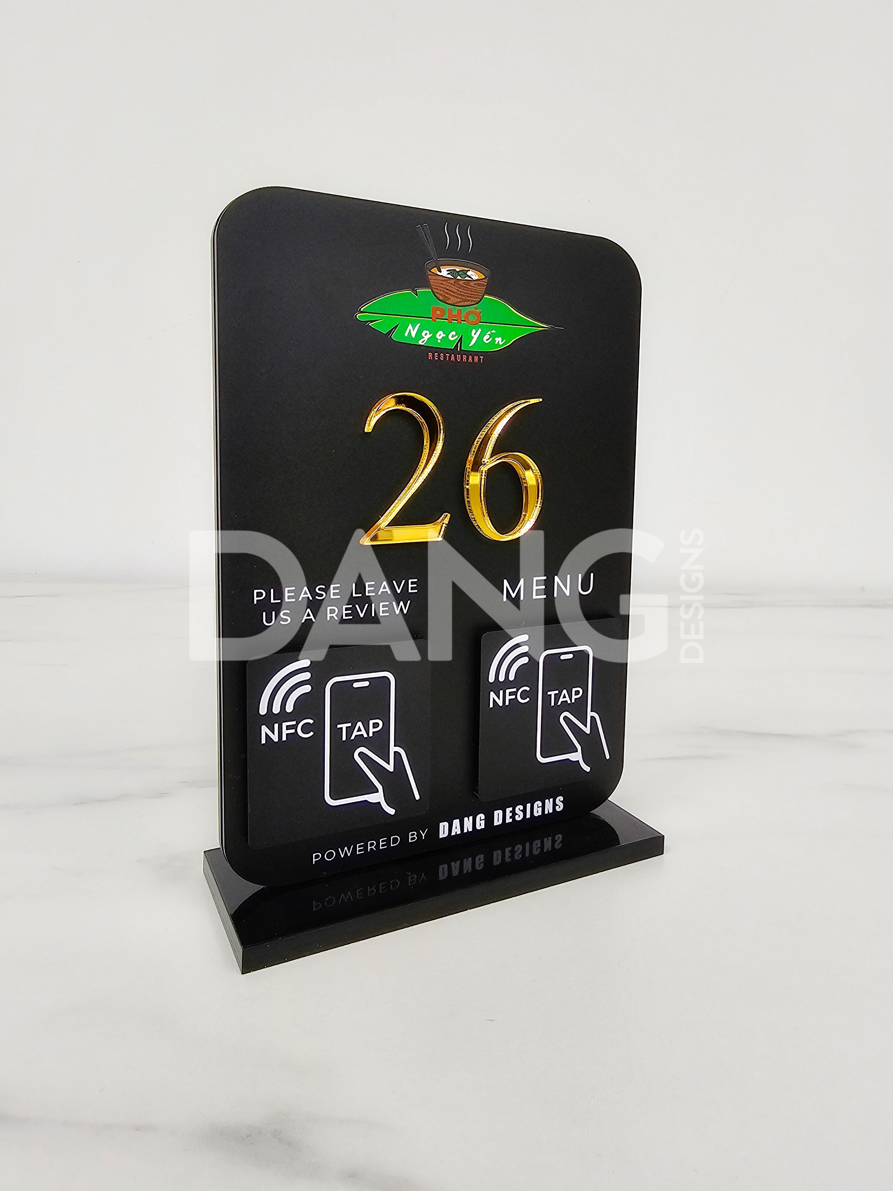 Custom Acrylic NFC Table Number – Dang Designs