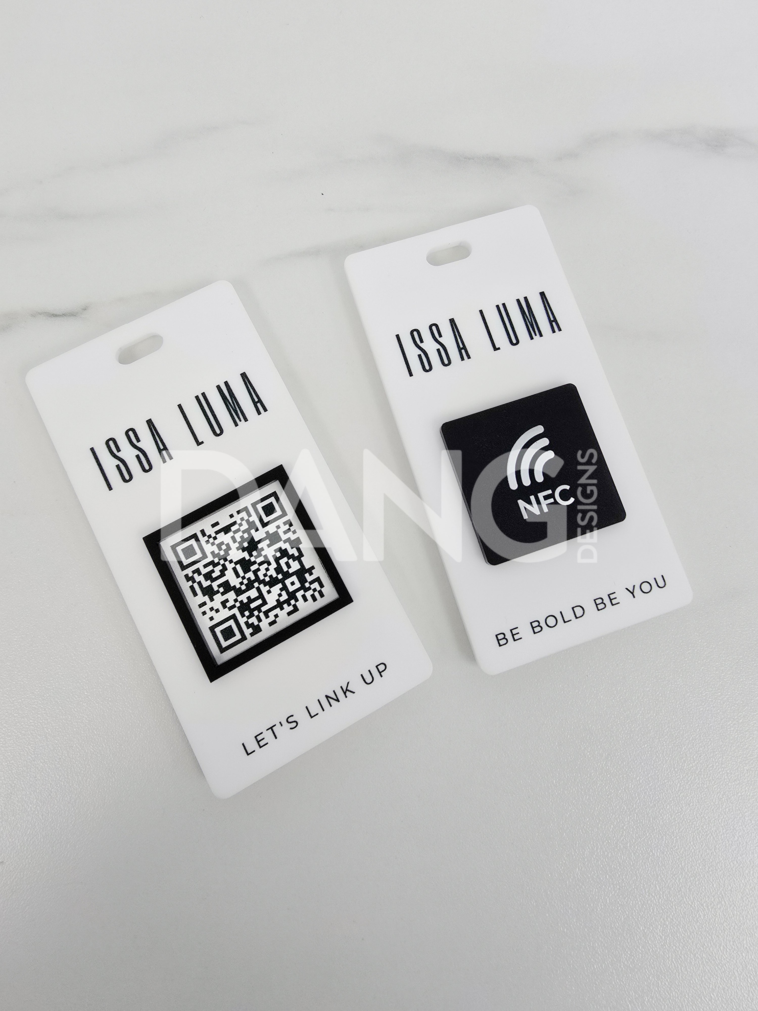 Custom DUAL Tradeshow NFC & QR Code Badges – Dang Designs