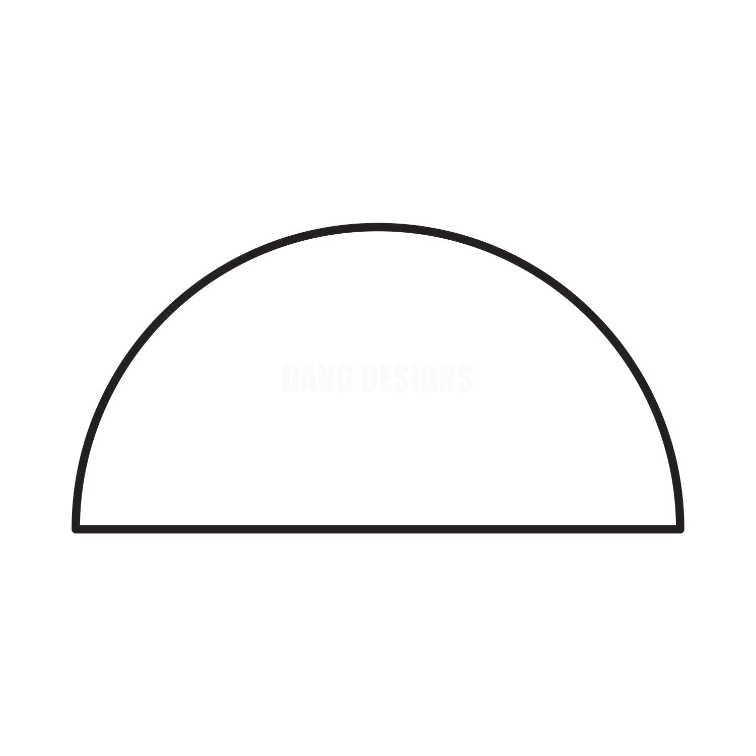 Semi Circle Acrylic Blank – Dang Designs